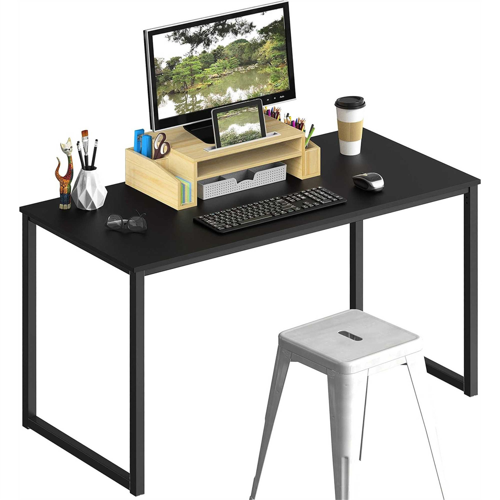 Latitude Run® 48-Inch Simple Modern Workstation Desk, Mission Office ...