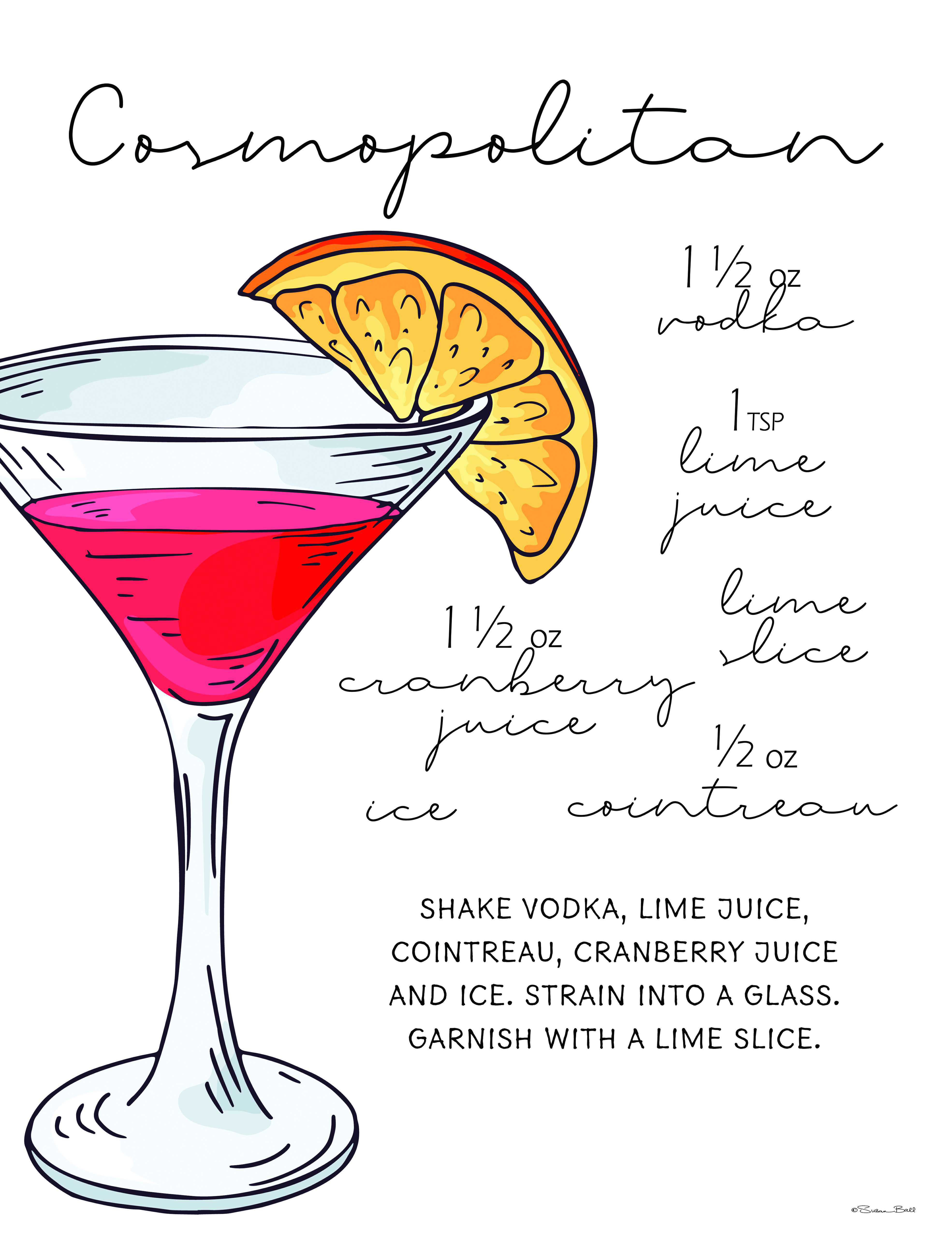 Trinx Cosmopolitan Recipe - Wrapped Canvas Graphic Art | Wayfair