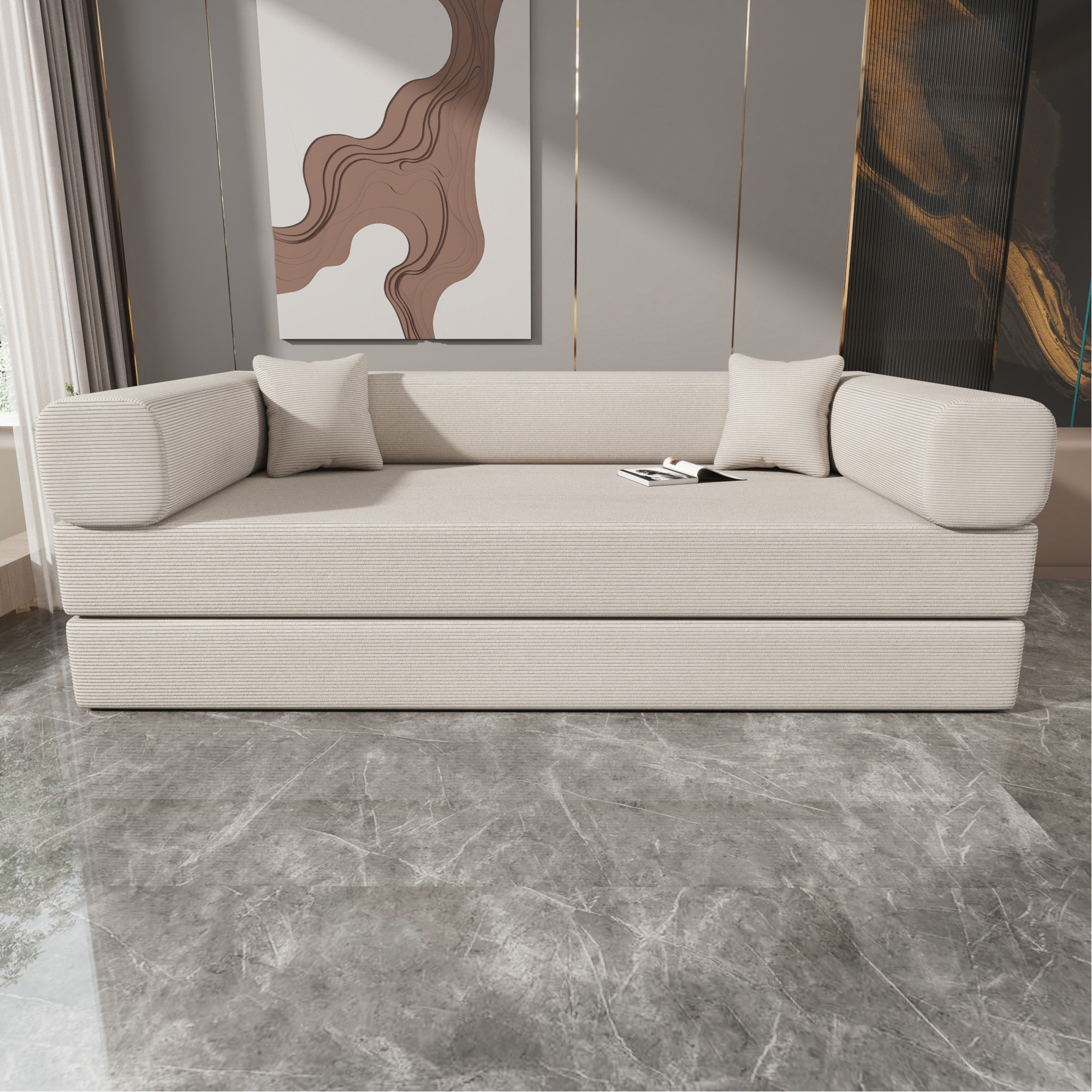 Brayden Studio Double Sofa, Sofa Bed, Multifunctional Compression Sofa ...