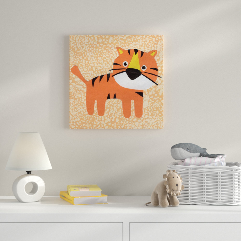 Zoomie Kids Tiger Roar Art on Wrapped Canvas - Wayfair Canada