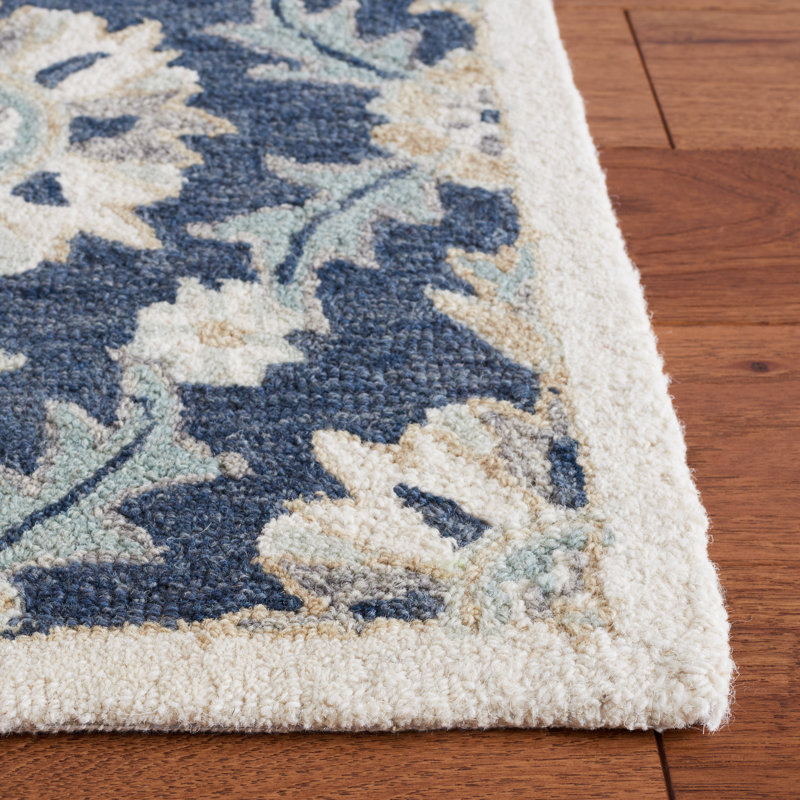 Martha Stewart Rugs Damask Handmade Tufted Area Rug in Blue & Reviews ...