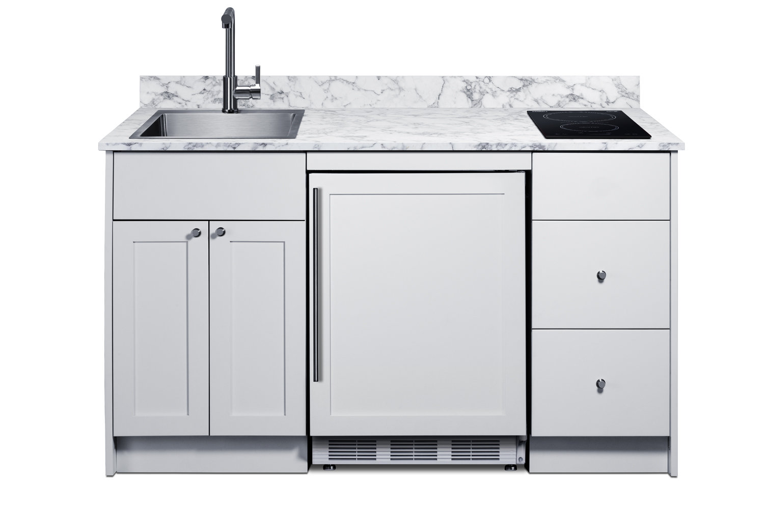 Summit Appliance Caldera Turnkey Kitchen with Cooktop, Refrigerator ...