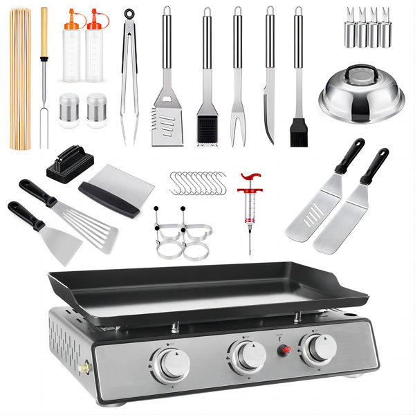 Smith Barton 3 - Burner Liquid Propane Gas Grill - Wayfair Canada