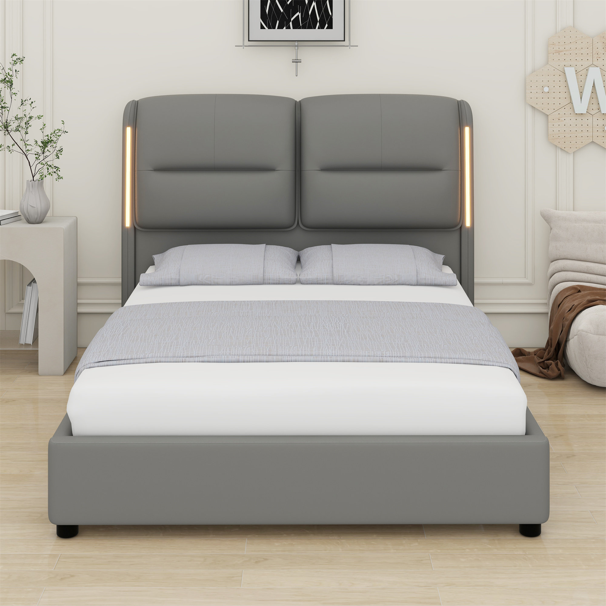 Ivy Bronx Upholstered Hydraulic Platform Bed With Lift Up Storage And ...