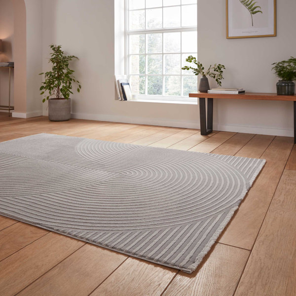 Brayden Studio Atward Geometric Machine Woven Gray Area Rug | Wayfair.co.uk