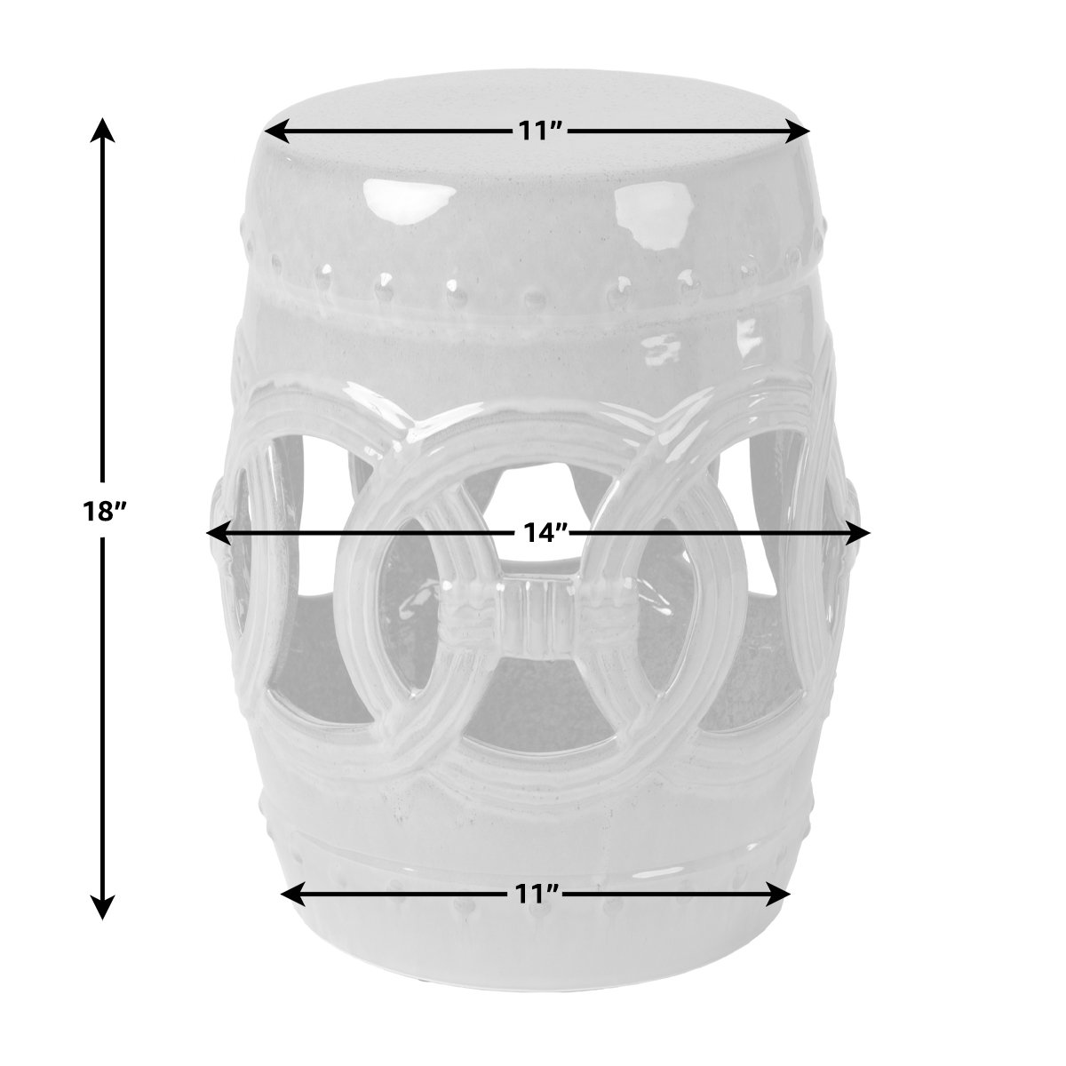 PatioSense Patio Sense Large Medallion Ceramic Garden Stool ,Table ...
