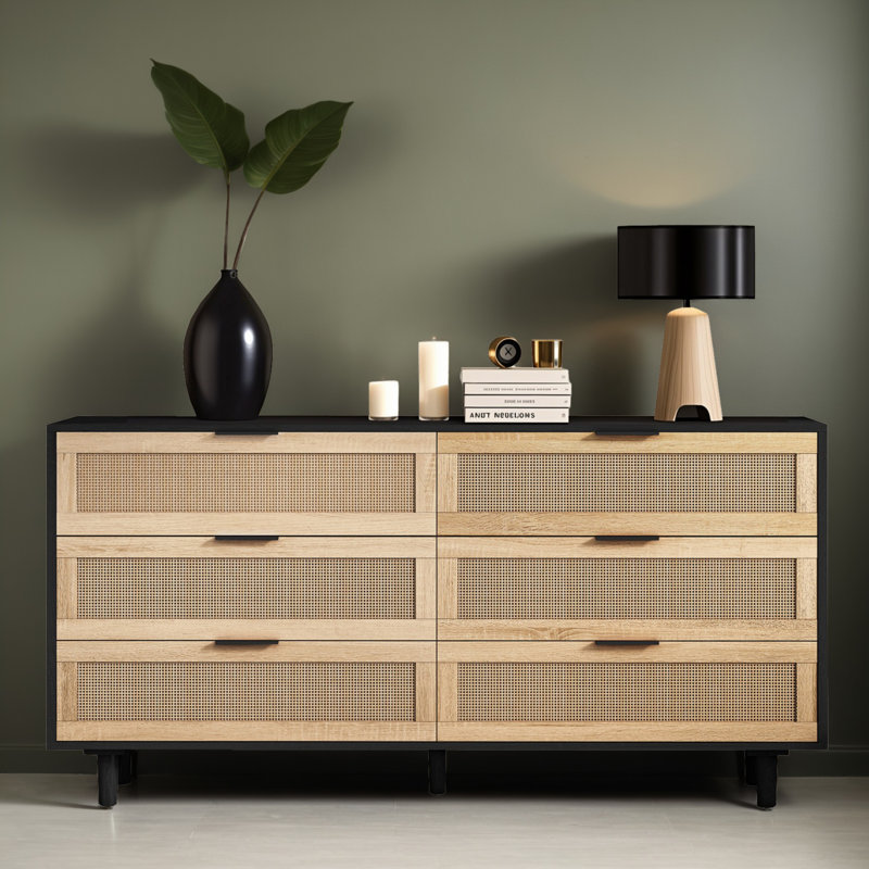 Bay Isle Home™ Cheriah 59.11'' W 6 - Drawer Dresser | Wayfair