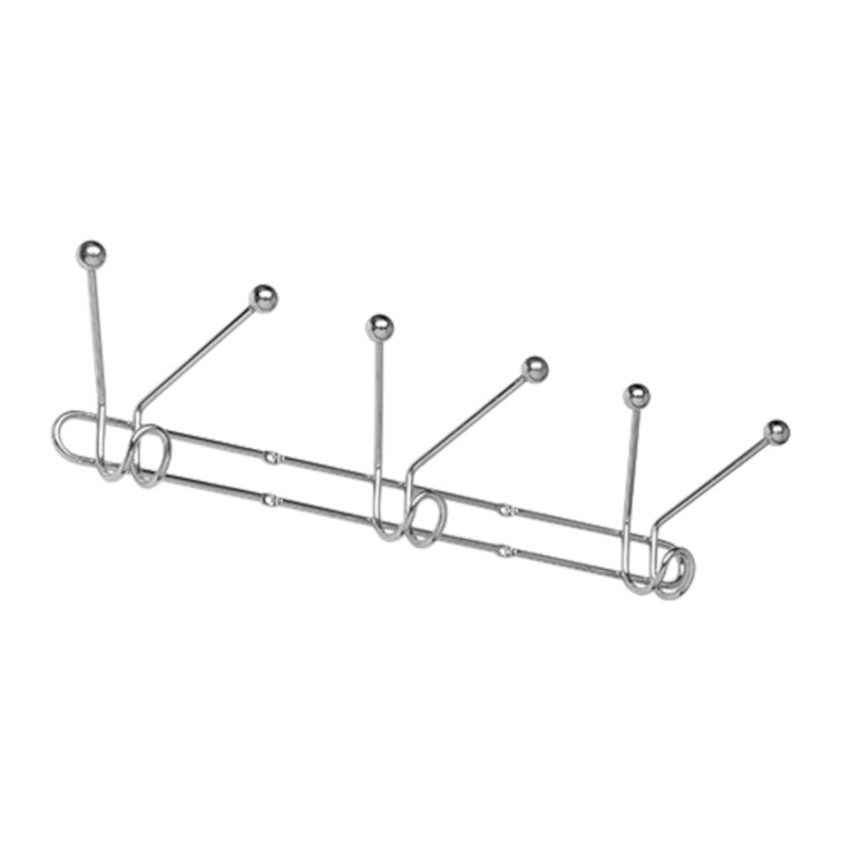 Rebrilliant Hoch Steel Wall 6 - Hook Wall Mounted Coat Rack | Wayfair.co.uk