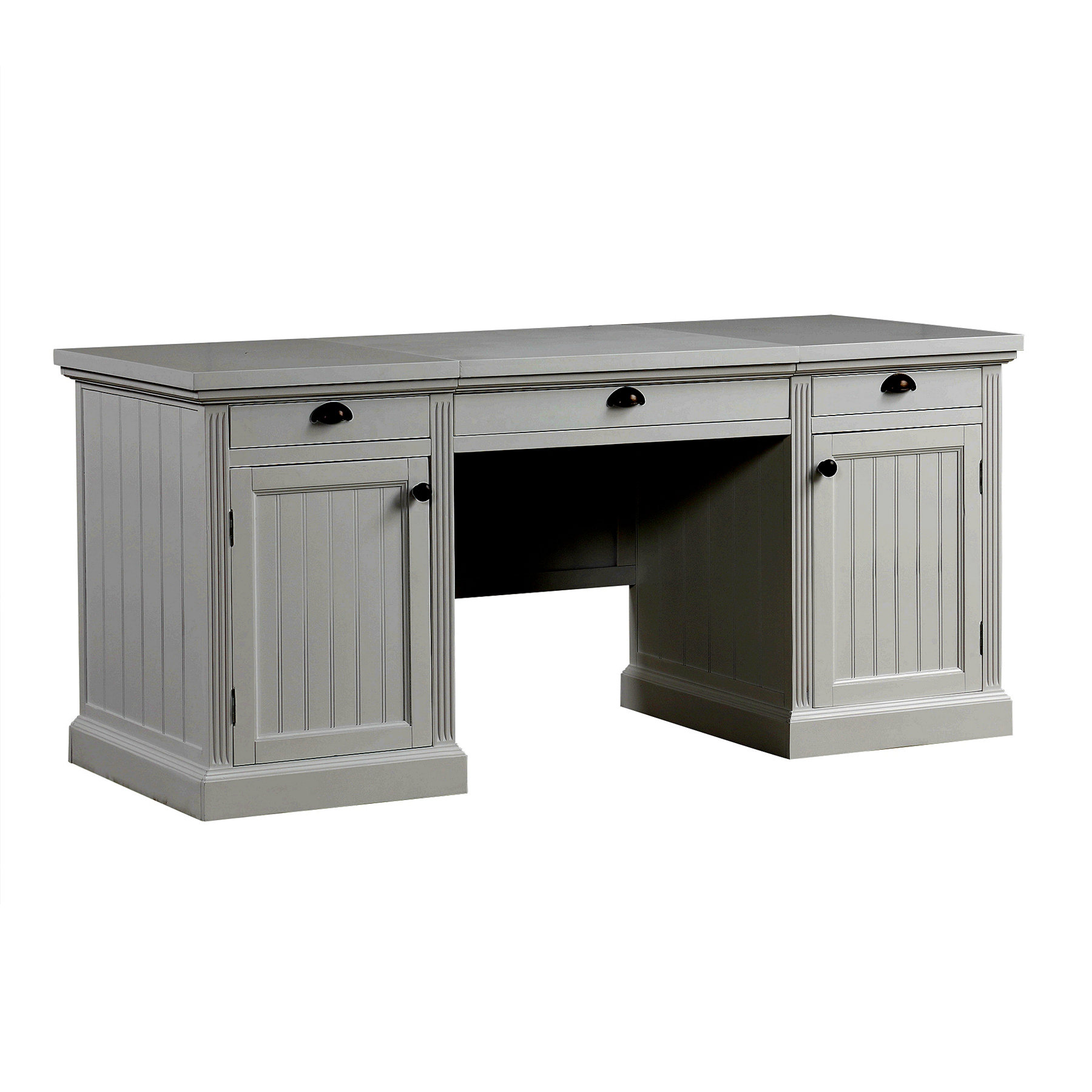 Gracie Oaks 67''Modern Executive Desk,Computer Desk With 2 Storage ...