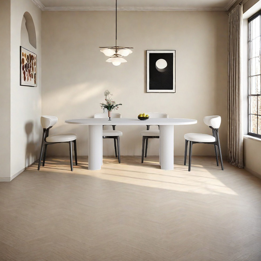 Zhang's SereneLodge French Cream Style Solid Wood Dining Table ...