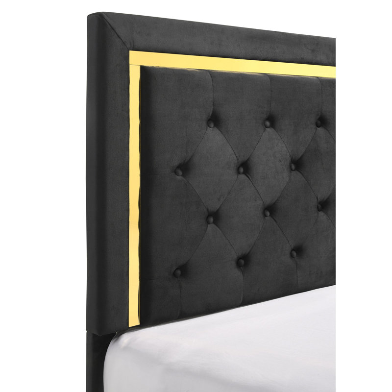 Mercer41 Lilinoe 3-4_Giovanna Upholstered Tufted Panel Bedroom Set ...