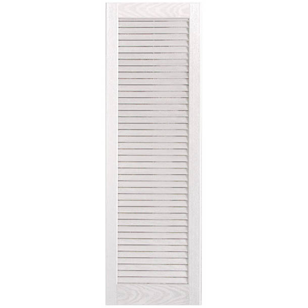 Alpha Shutters Straight Top Full-style Open Louver Shutters Pair ...