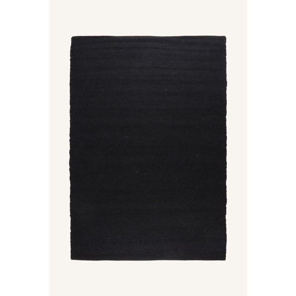 Ebern Designs Loyda Wool Black Rug | Wayfair.co.uk