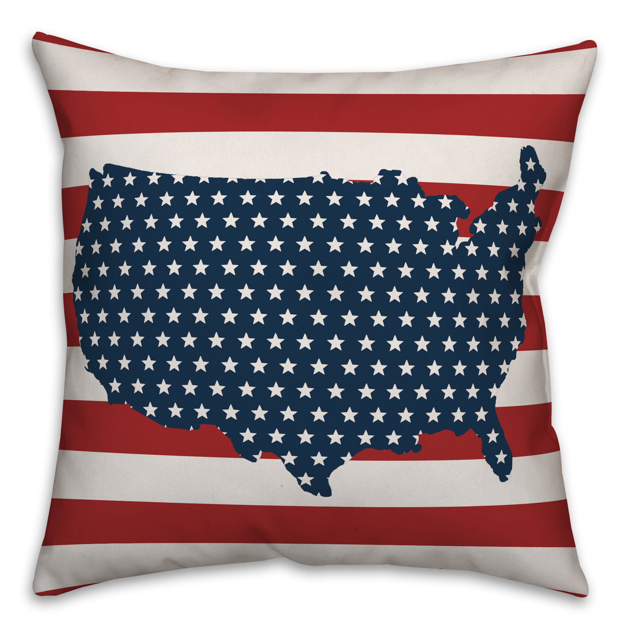 Designs Direct Creative Group United States Cutout Throw Pillow Cover ...