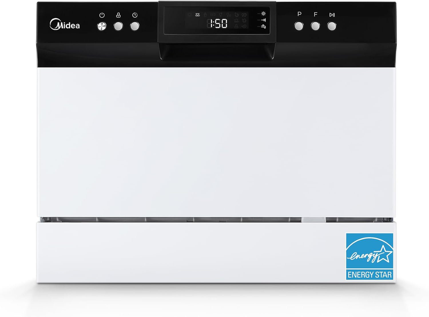 Midea MDC22P1AWW Portable Dishwasher, 6 Settings, 8 Programs, Baby-Care ...
