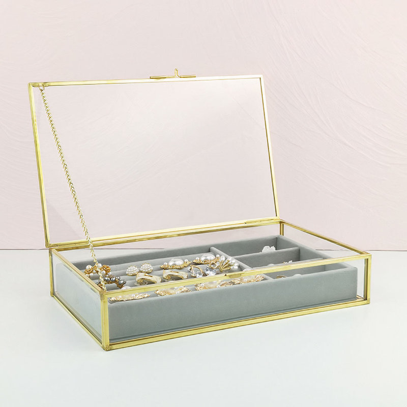 Mercer41 Glass Jewelry Box | Wayfair