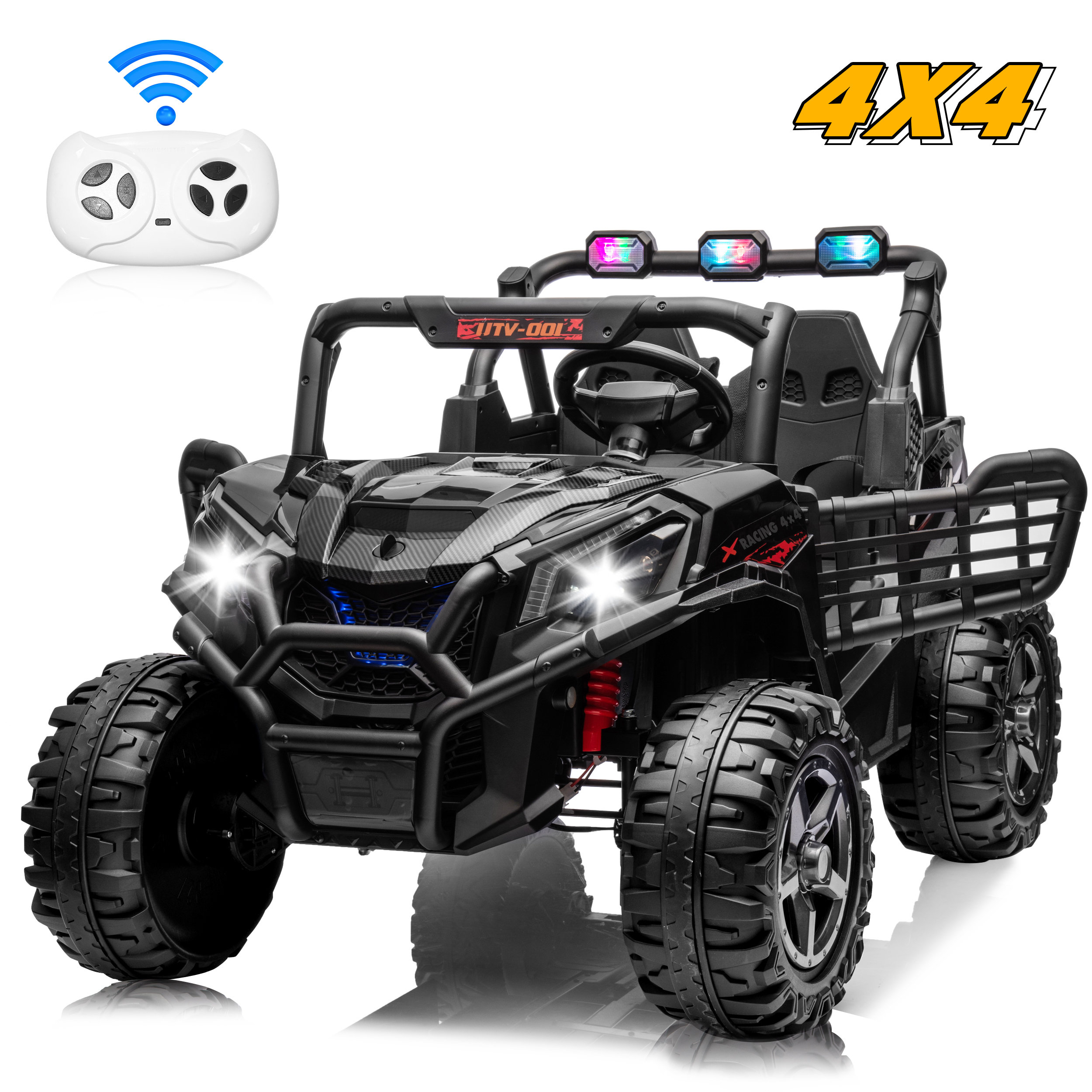 Anrli 24V 4X4 Off-Road UTV w/ 800W Motors, Remote Control, 20" Spacious ...