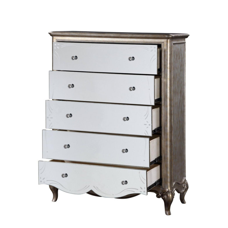 ARTISAN CABINETRY & STONE LLC Esteban Antique Champagne Finish Chest ...