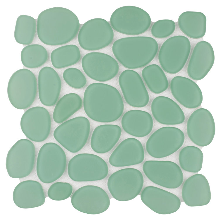Cruz Bay Studio Glass Pebble Mosaic Sheet Wall & Floor Tile & Reviews ...