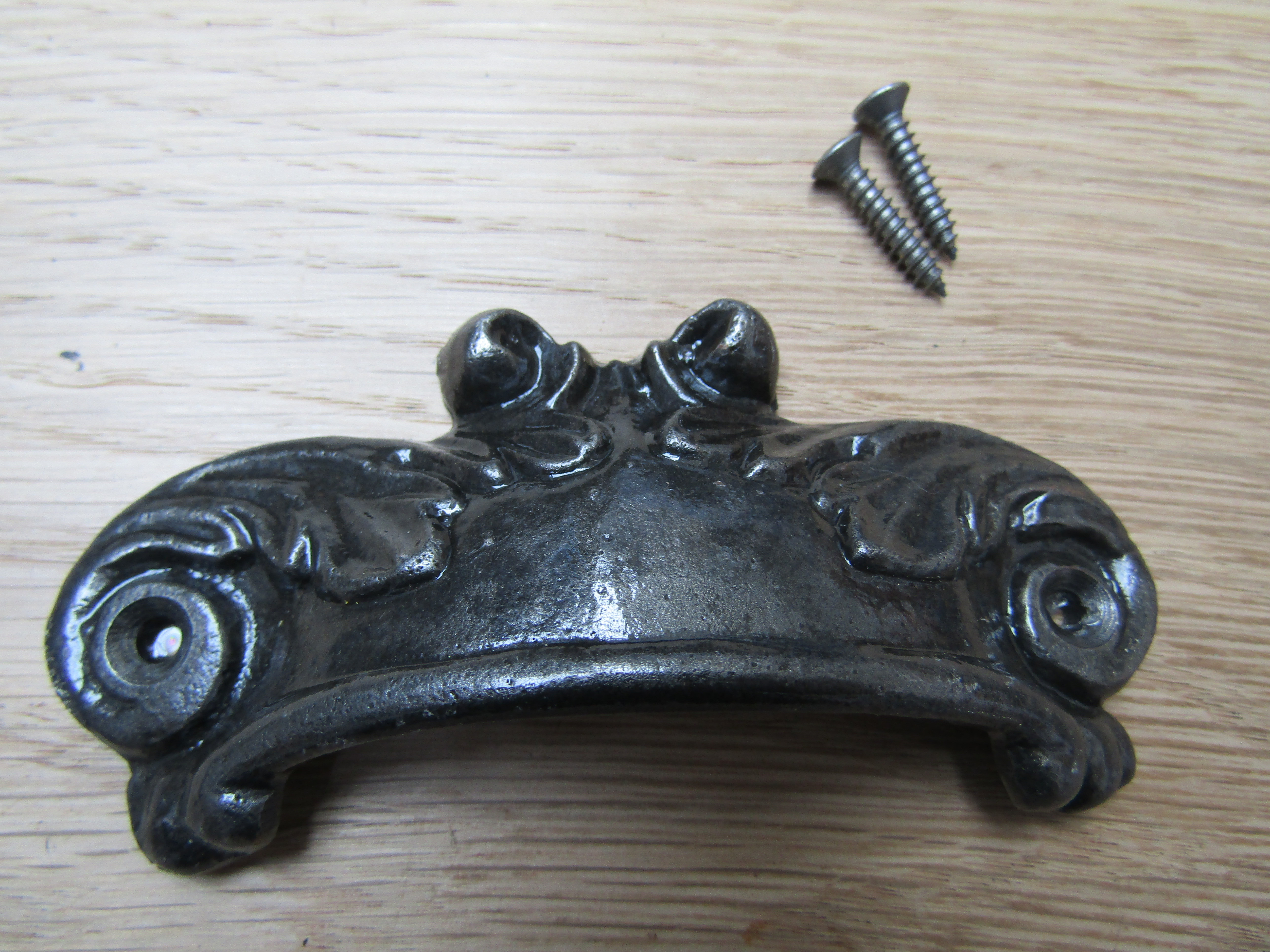 Ironmongery World Feathered Cup Pull Handle Antique Iron | Wayfair.co.uk