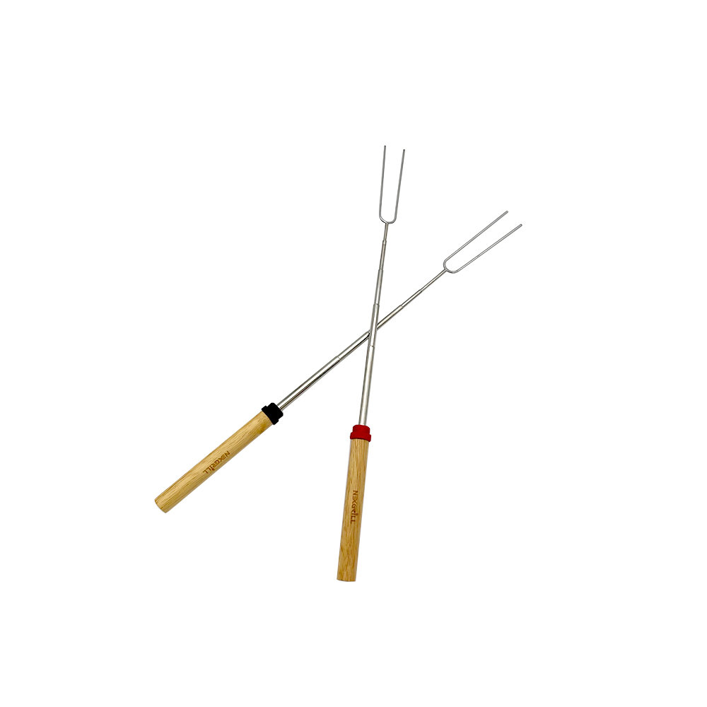 Nexgrill Extendable Dual Grill Fork Roasting Stick - 2 Pack - Wayfair ...