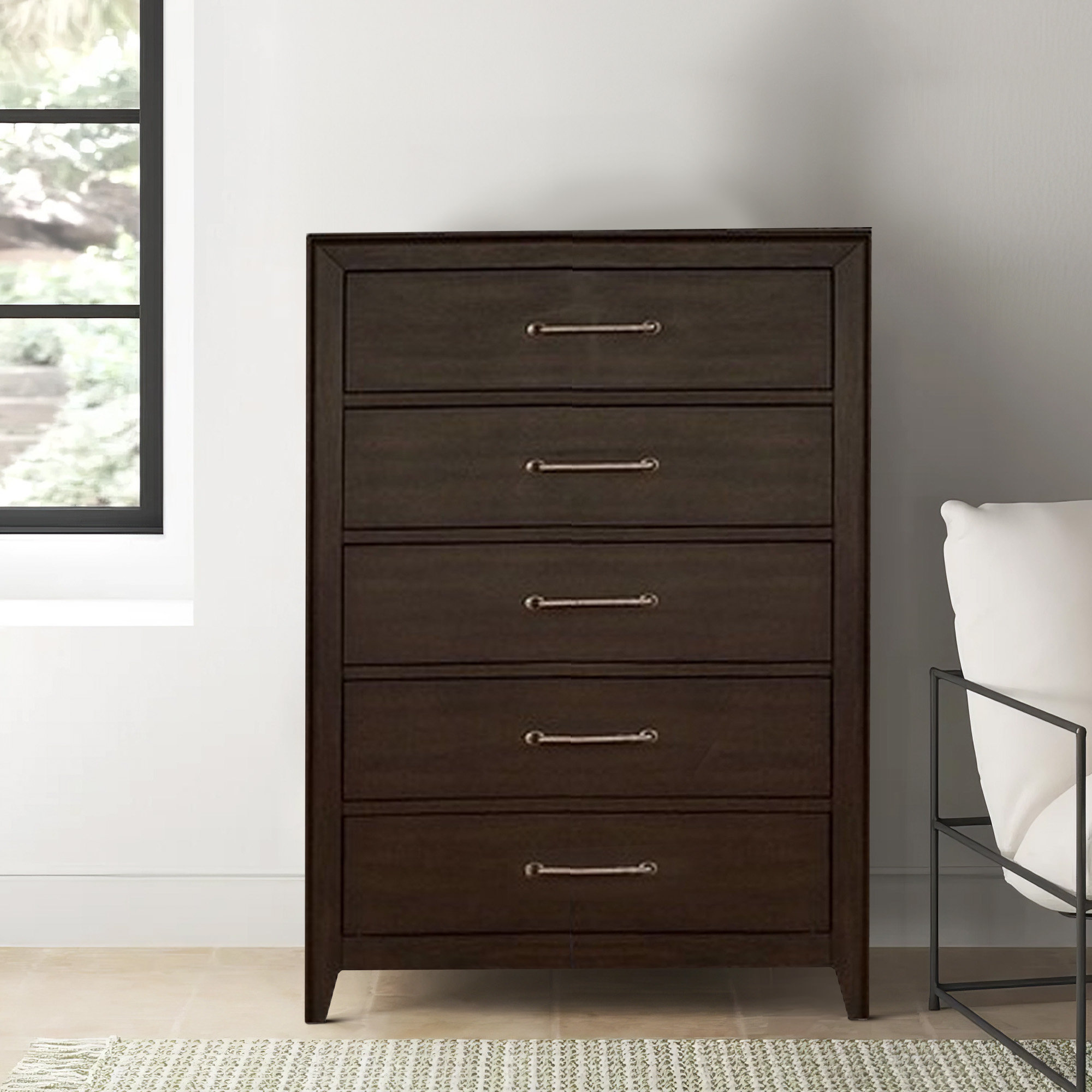 Wildon Home® Askern Wooden 5 Drawer Chest | Wayfair