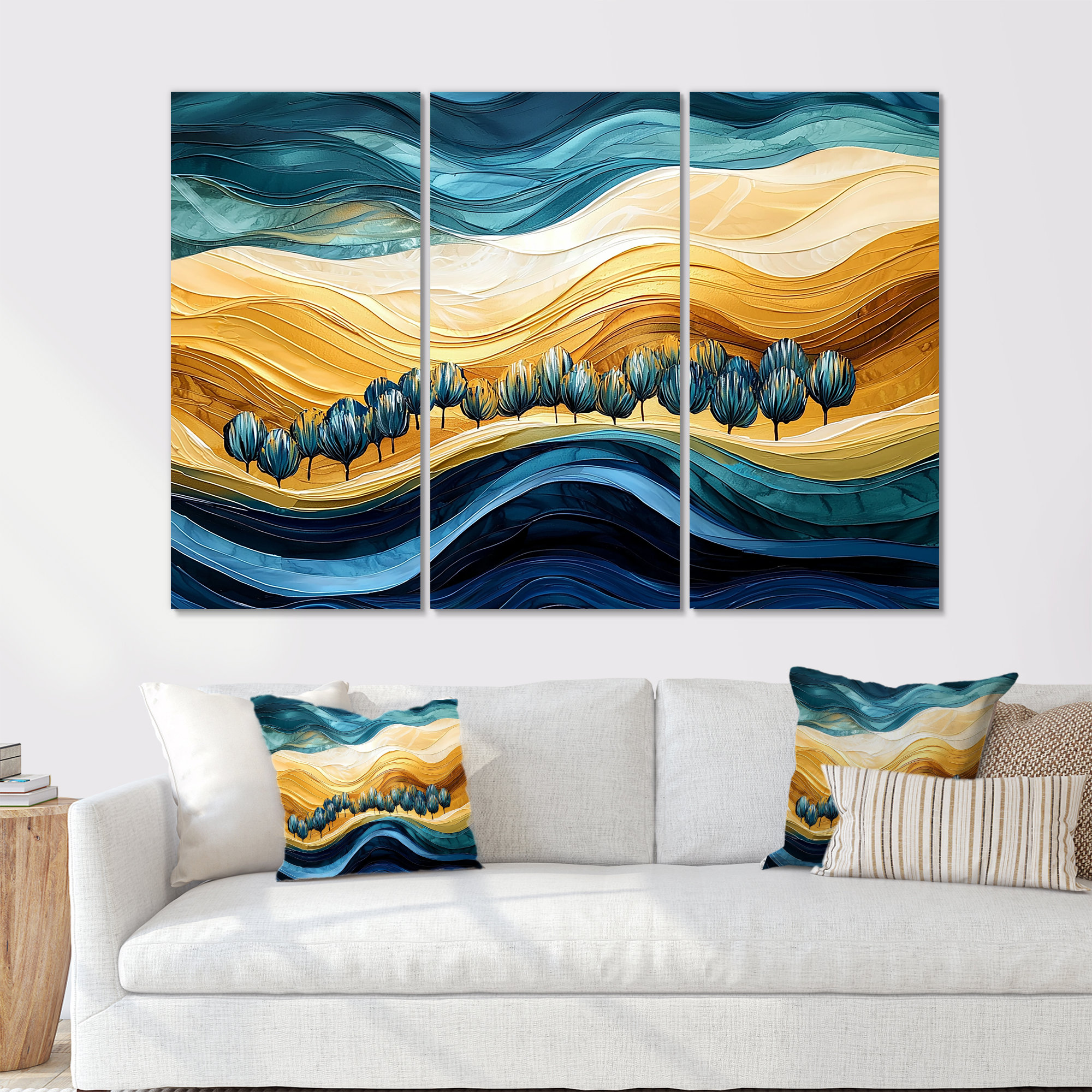 Lark Manor™ Yellow Mediterranean Olive Groves Landscape II - Abstract ...
