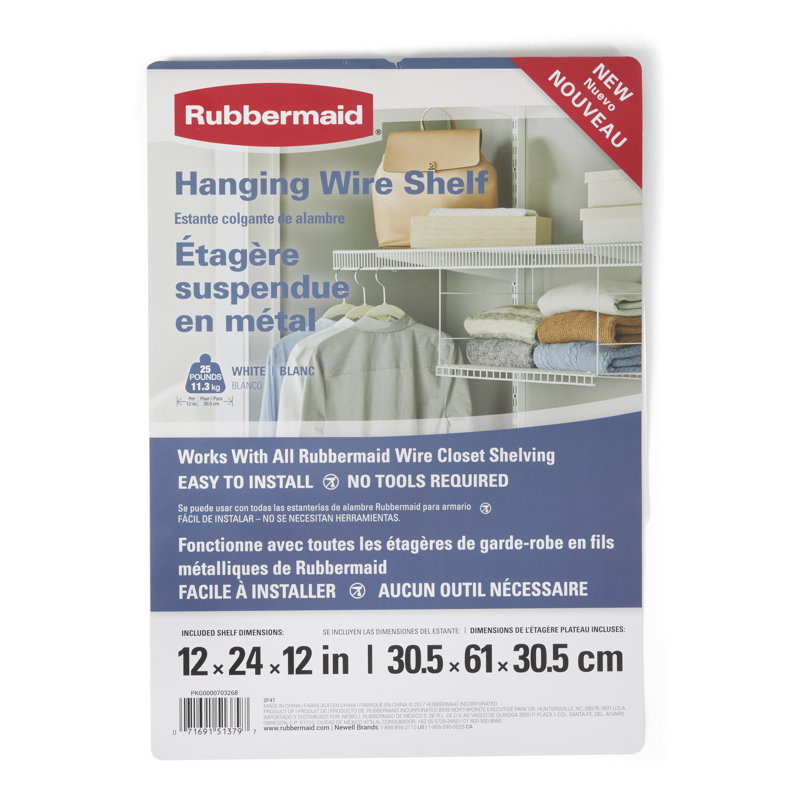 Rubbermaid Commercial Products Rubbermaid 24" Universal Closet Steel ...