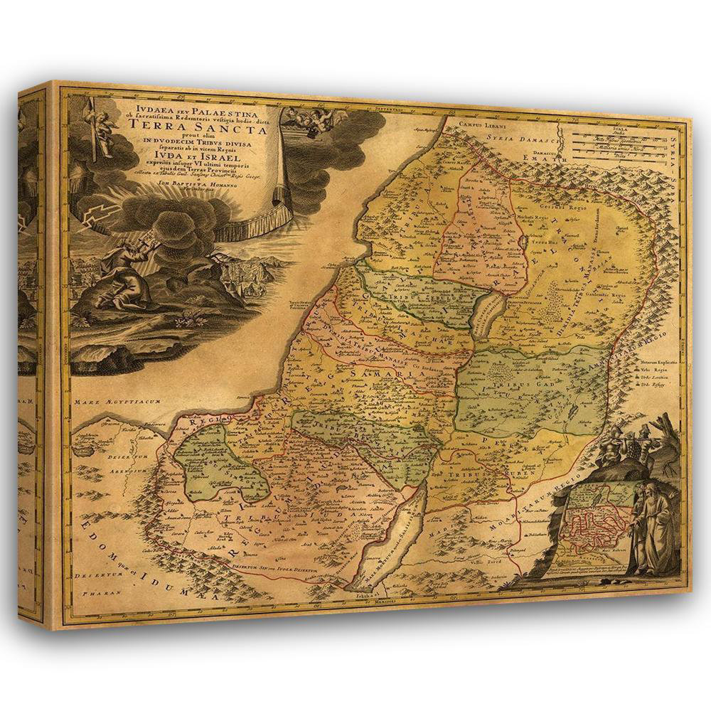 Red Barrel Studio® Vintage Maps Gallery Wrapped Canvas Art Titled ...