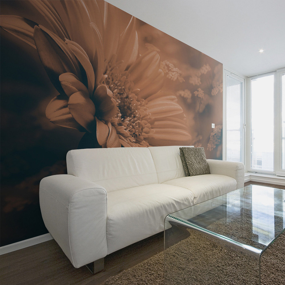 East Urban Home Gerbera in Bronze Wall Mural | Wayfair