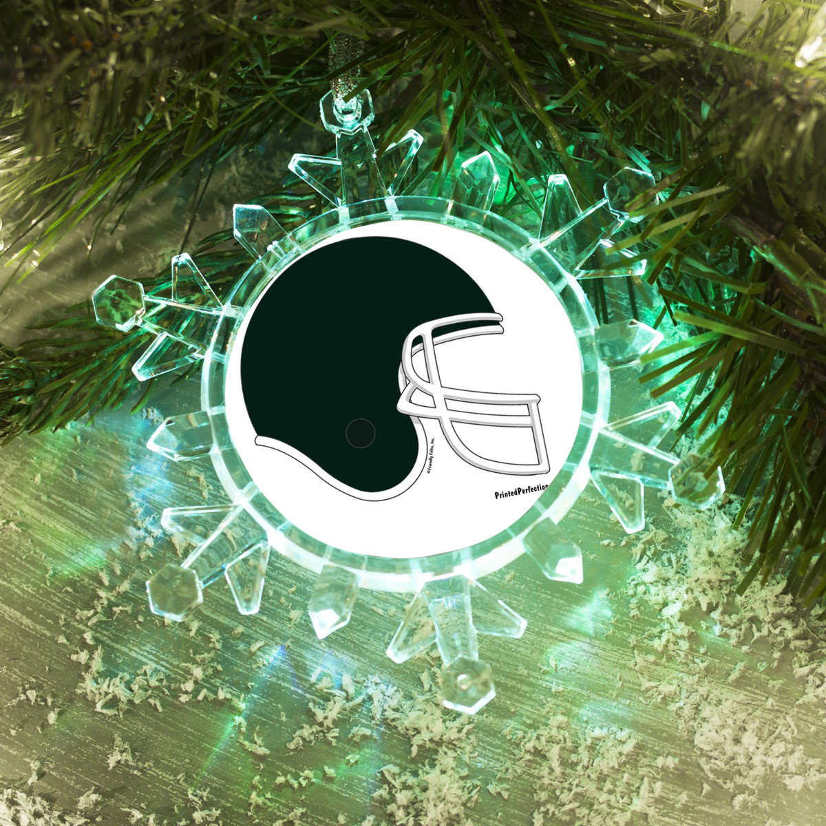 Printed Perfection Personalized Football Helmet - Lighted LED Snow ...