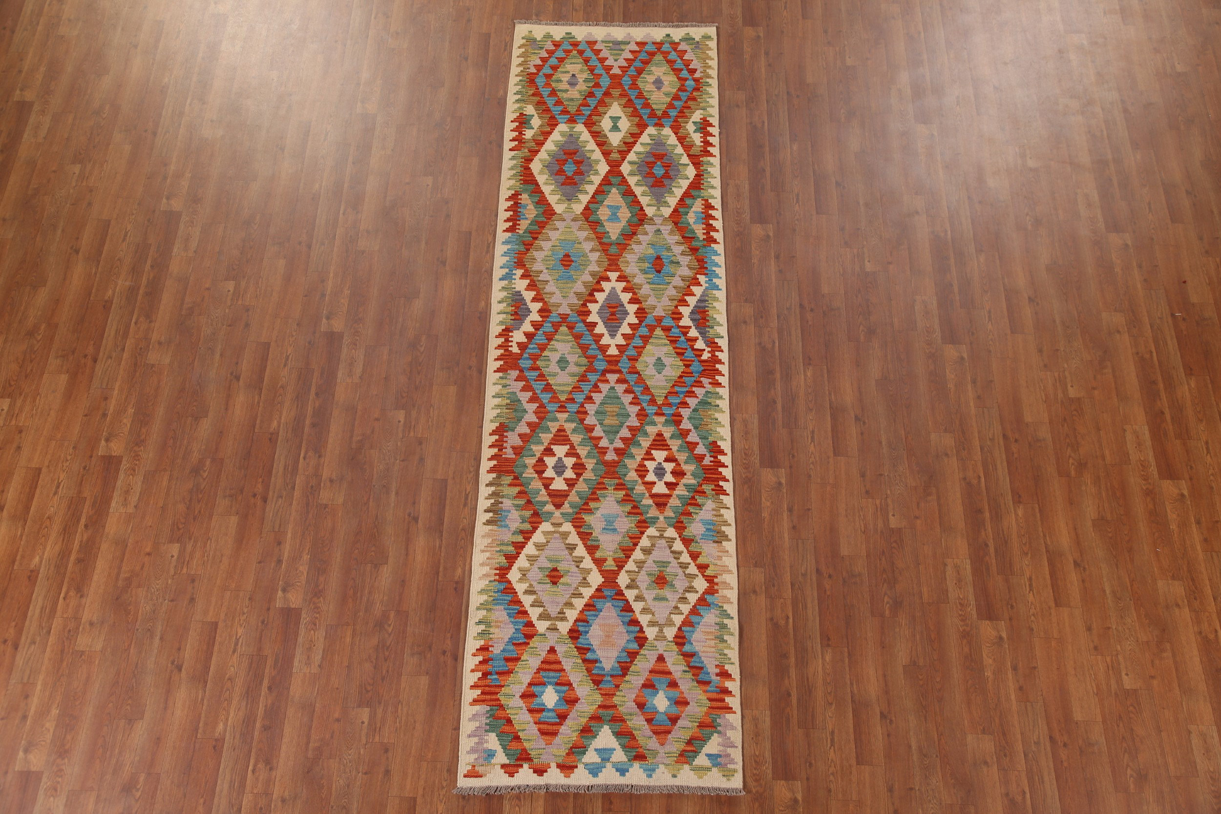 Dakota Fields Reversible Wool Kilim Oriental Runner Rug 3x10 | Wayfair