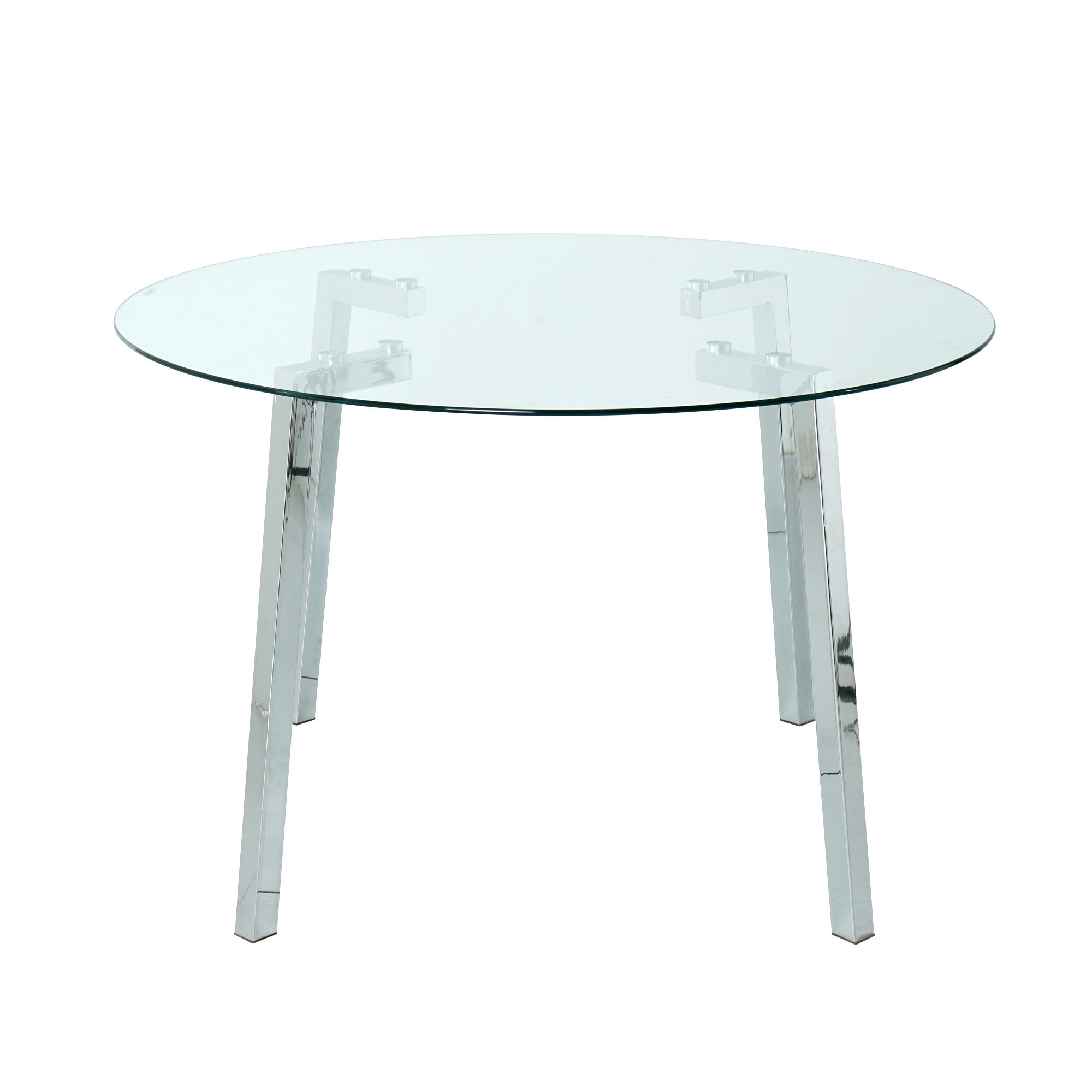 Wrought Studio™ Modern Minimalist Round Glass Dining Table (Only Tables ...
