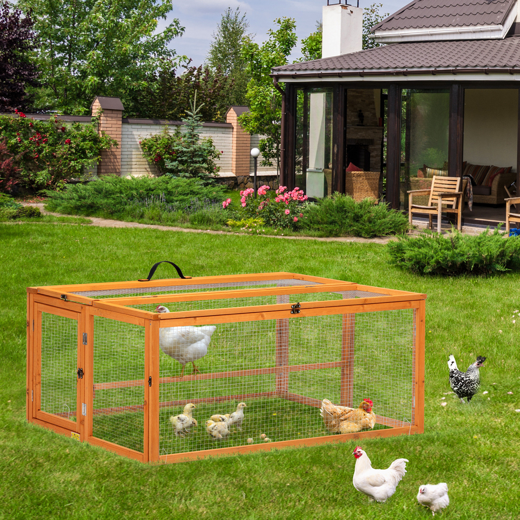 Tucker Murphy Pet™ Coaxum Portable Chicken Coop Run, Rabbit Hutch For ...
