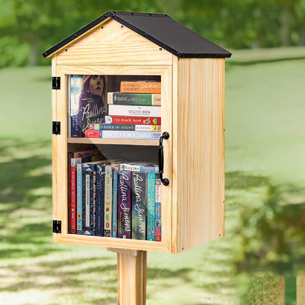 7 Star Marketplace US 2-Tier Little Library Box Outdoor,Adjustable ...