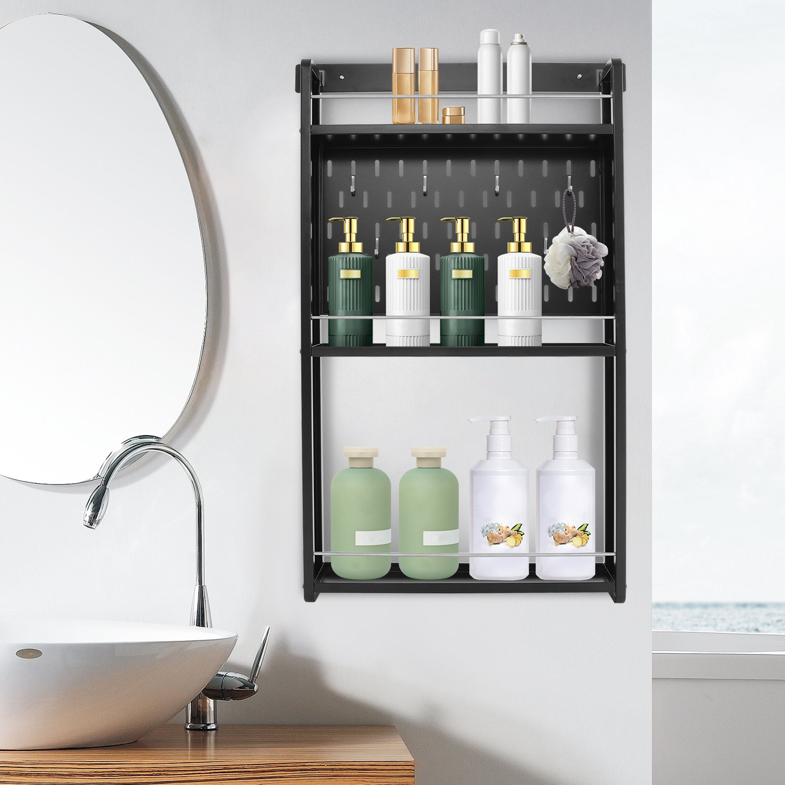 Rebrilliant 3 Tier Wall-Mounted Storage Rack | Wayfair