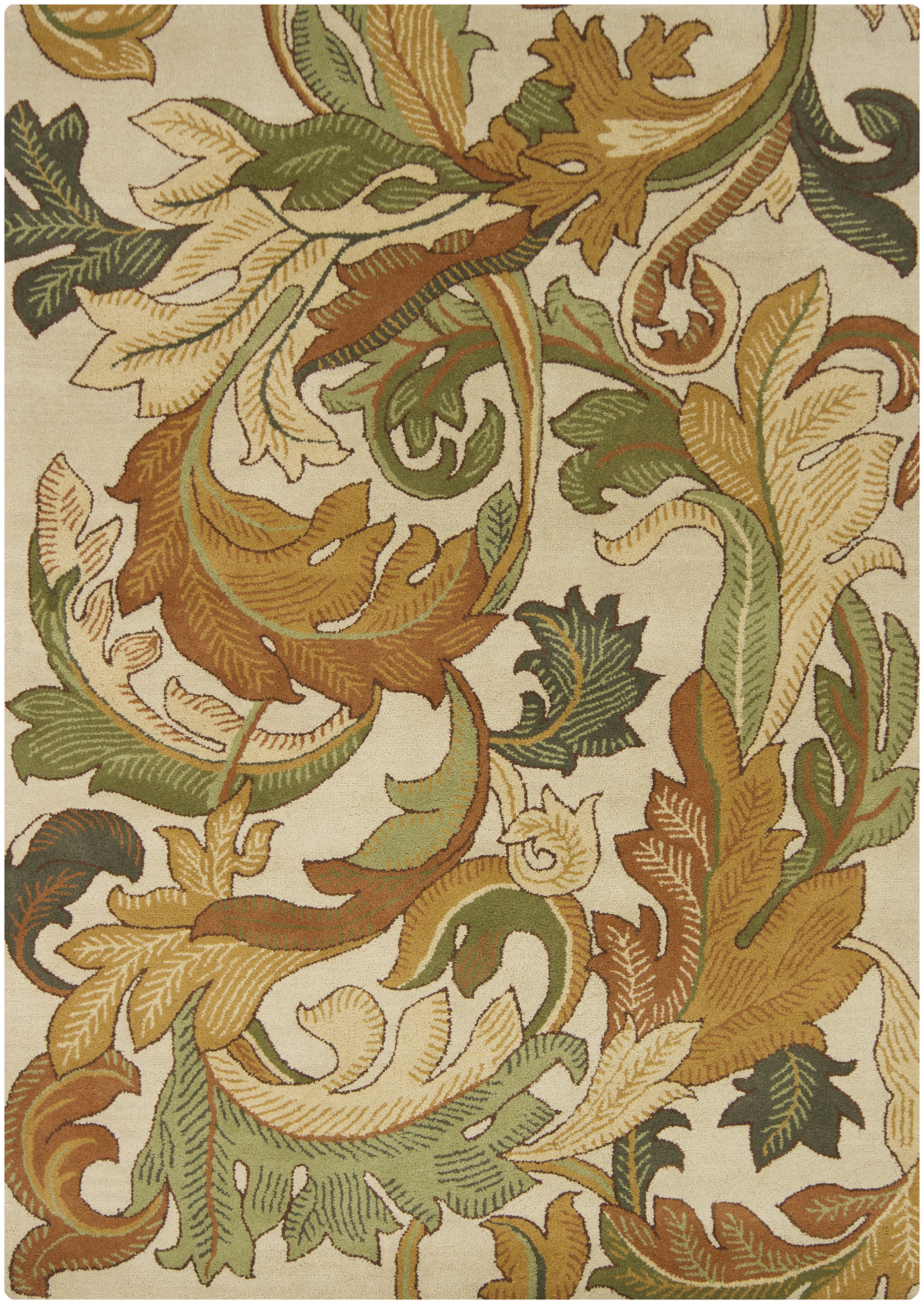 Fleur De Lis Living Tisha Authentic Hand-Tufted Handmade Cream, Sage ...