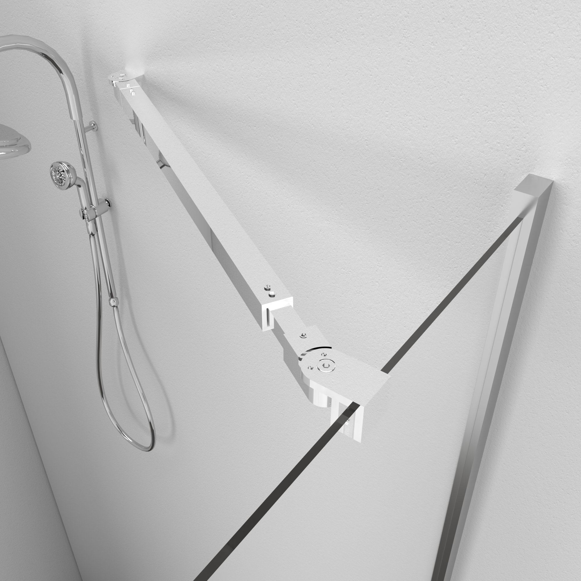 Symple Stuff 304 Stainless Steel Frameless Shower Door Fixed Panel Wall ...