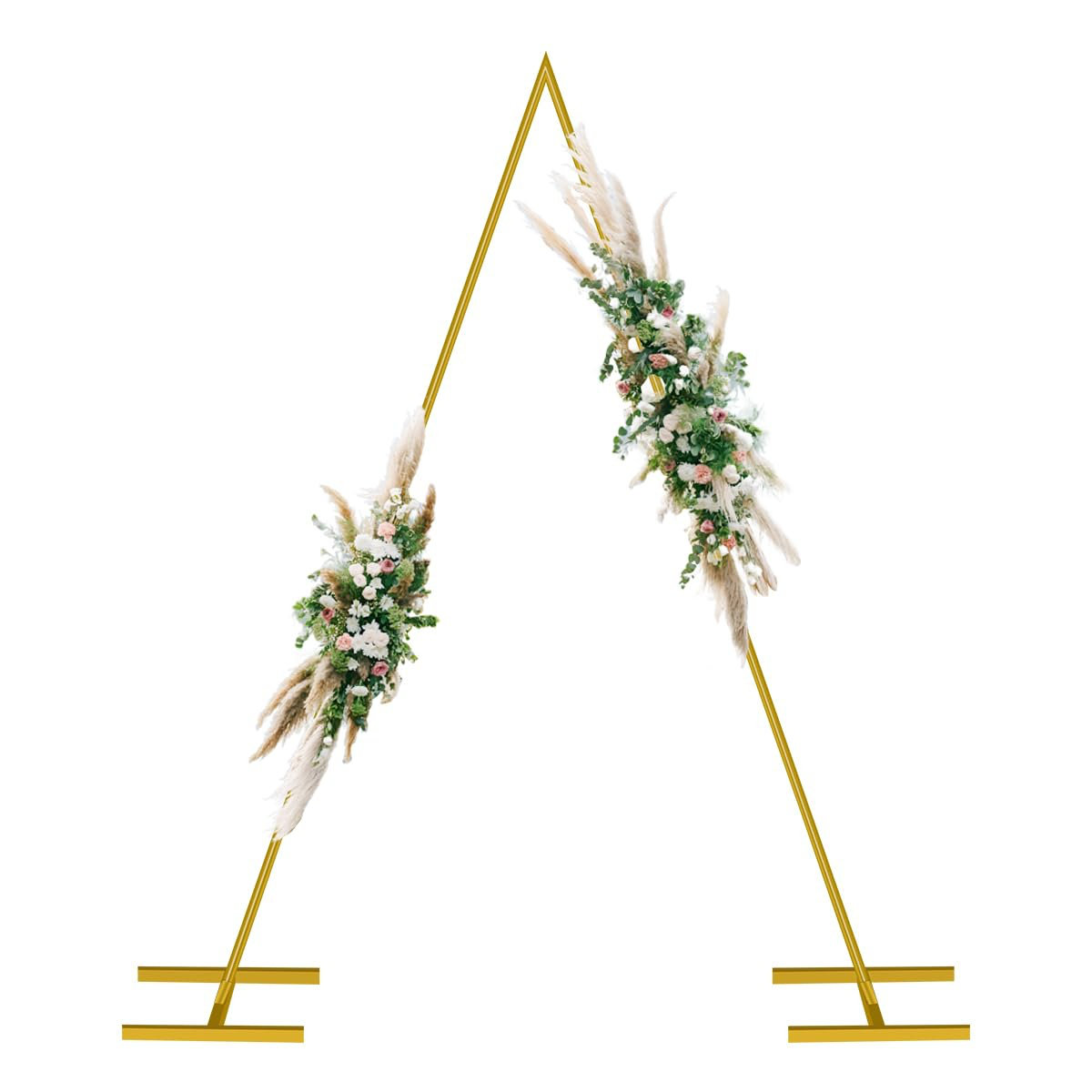 IFBECT 8.3FT Triangle Arch Wedding Gold Triangular Arch Backdrop | Wayfair