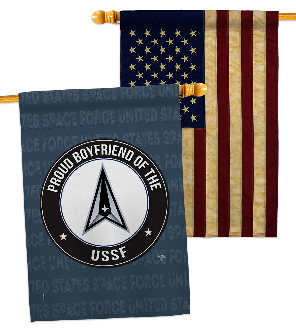 Breeze Decor Proud Boyfriend Ussf House Flags Pack Space Force Armed ...