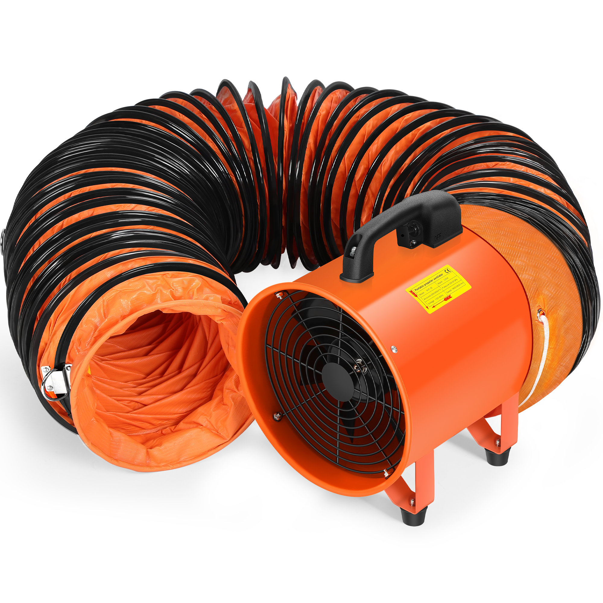 Keenso 12" Double Speed Blower Fan with 32.8ft Duct Hose, Heavy Duty ...