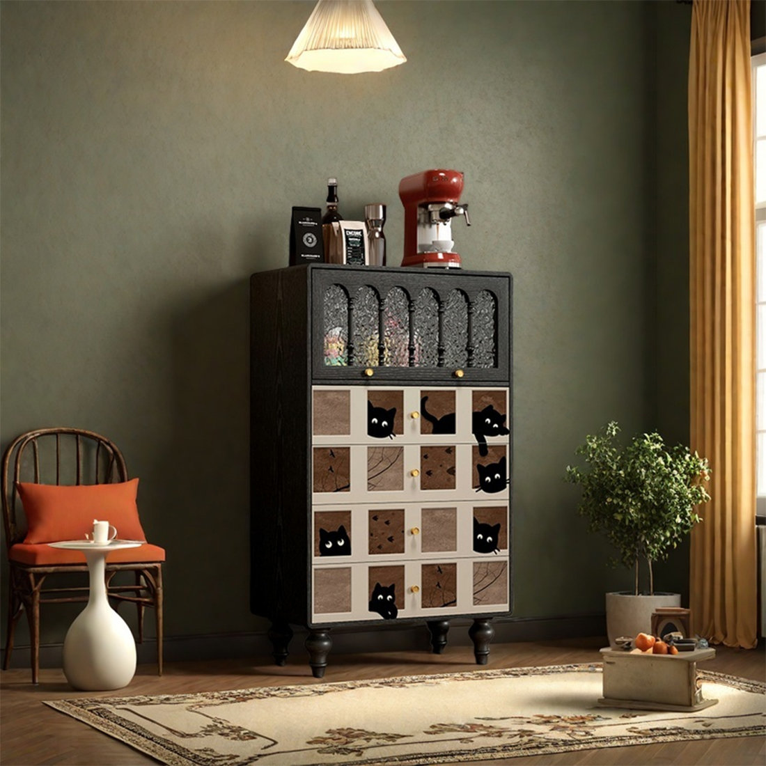 DURBIL Solid Pine Storage Cabinet with Large Capacity | Wayfair