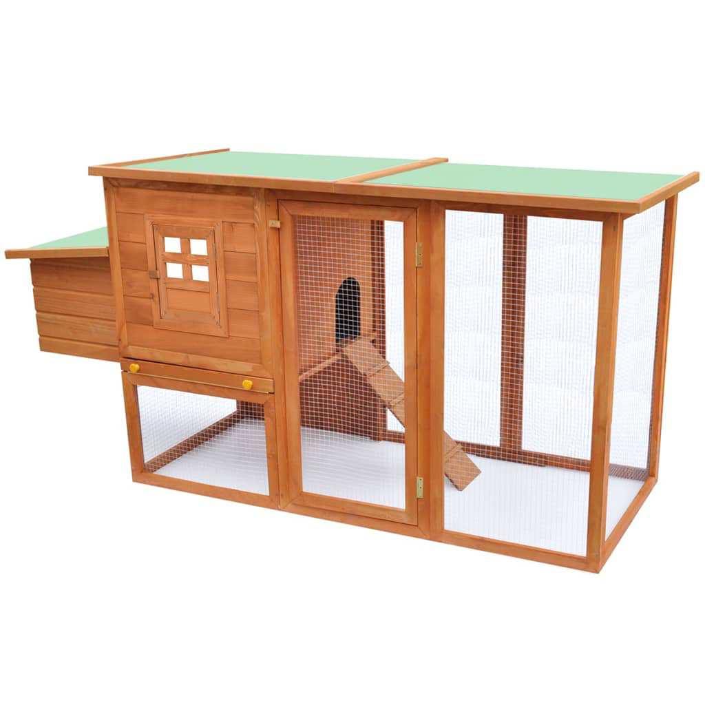 Tucker Murphy Pet™ Outdoor Chicken Cage Hen House with 1 Egg Cage Wood ...