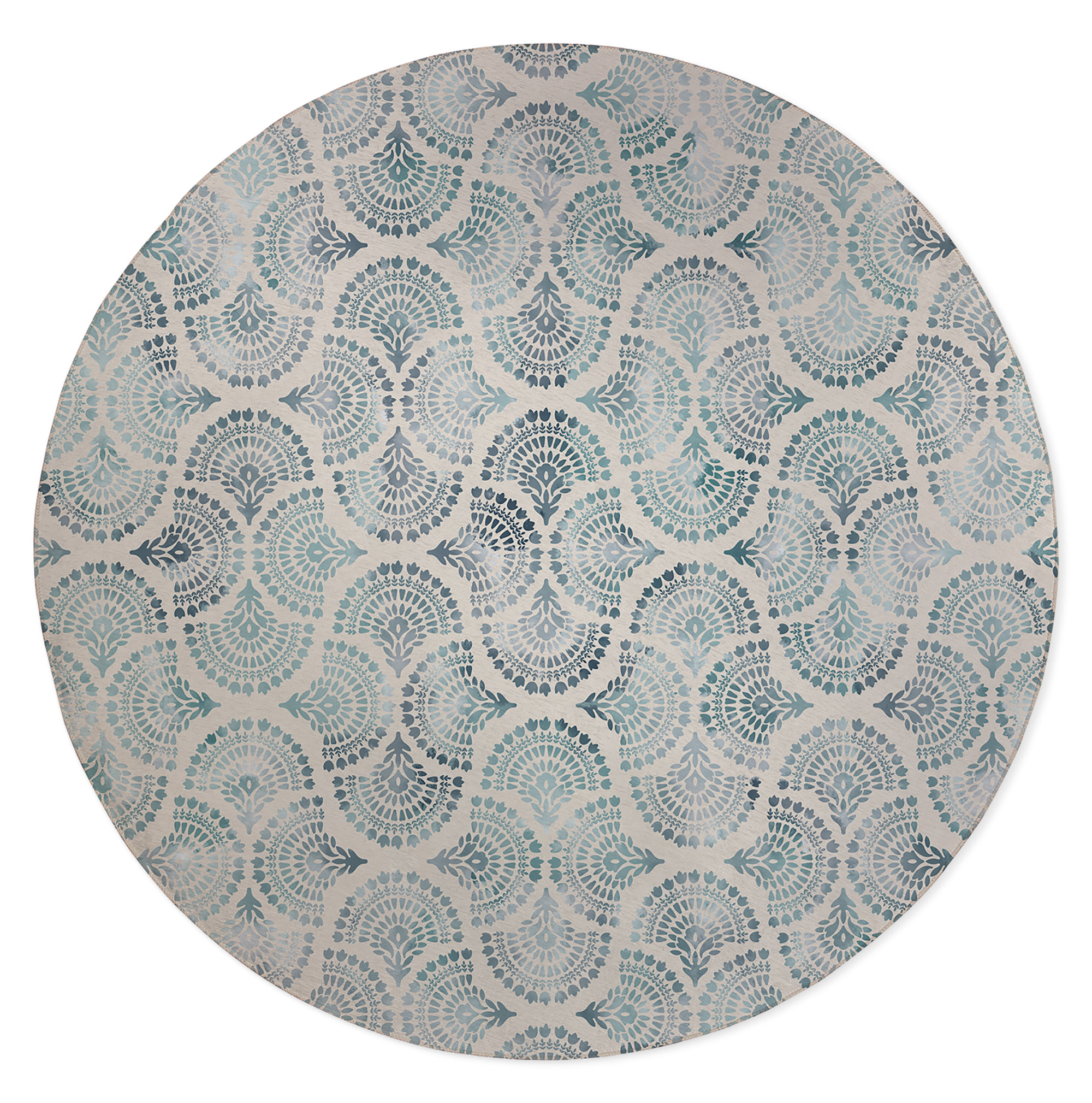 KAVKA DESIGNS Low Pile Carpet Straight Round Chair Mat | Wayfair