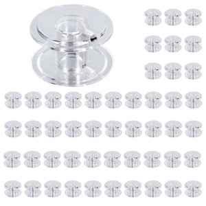 Singer Class 15 Bobbins for Sewing Machines, Pre-wound Transparent ...