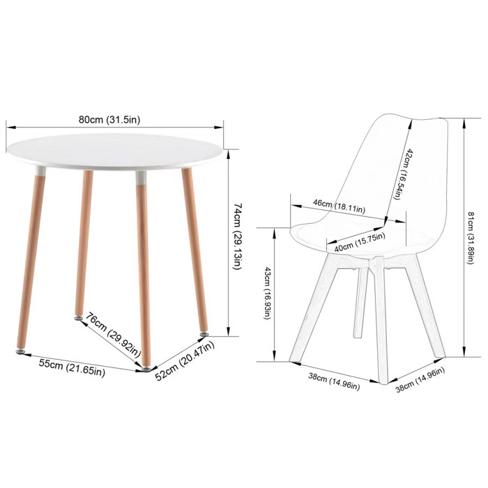 Ebern Designs Dorelien 3 - Piece Dining Set | Wayfair