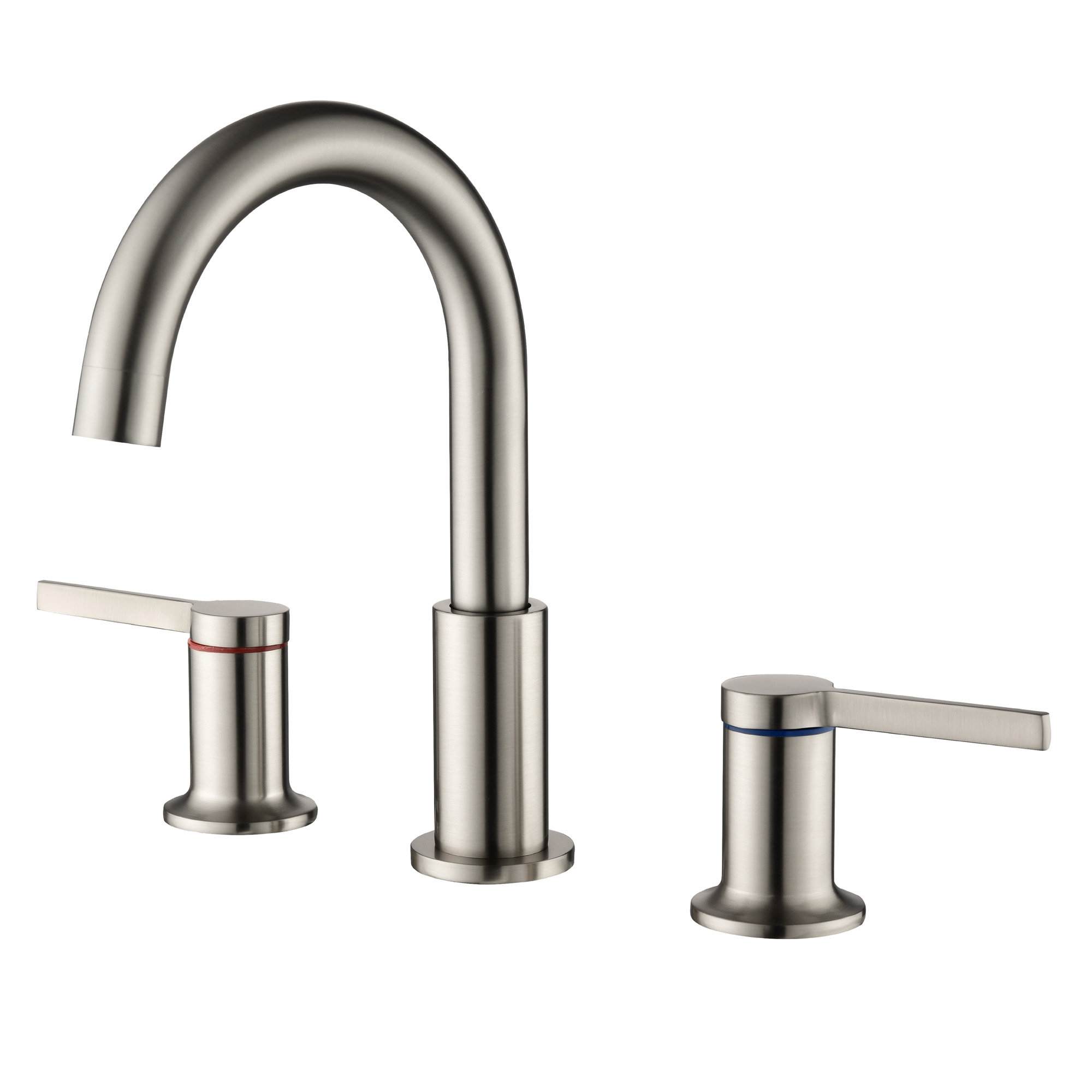 SHAMANDA Matte Black Bathroom Sink Faucets 3 Hole Widespread Waterfall ...