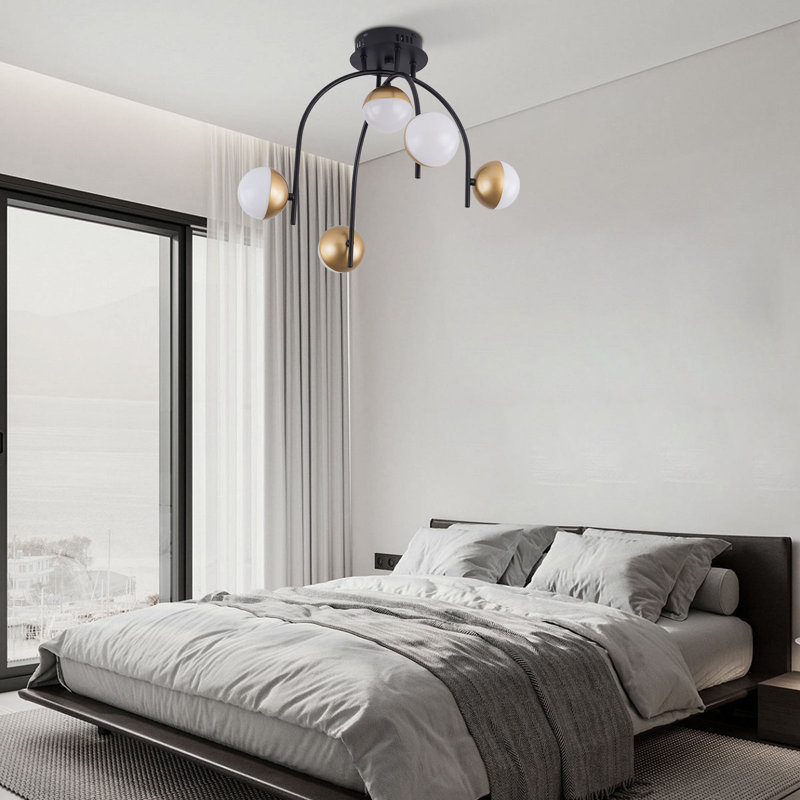 Wrought Studio™ Drescher Retro Classical 5 Lamps Globe Chandelier ...