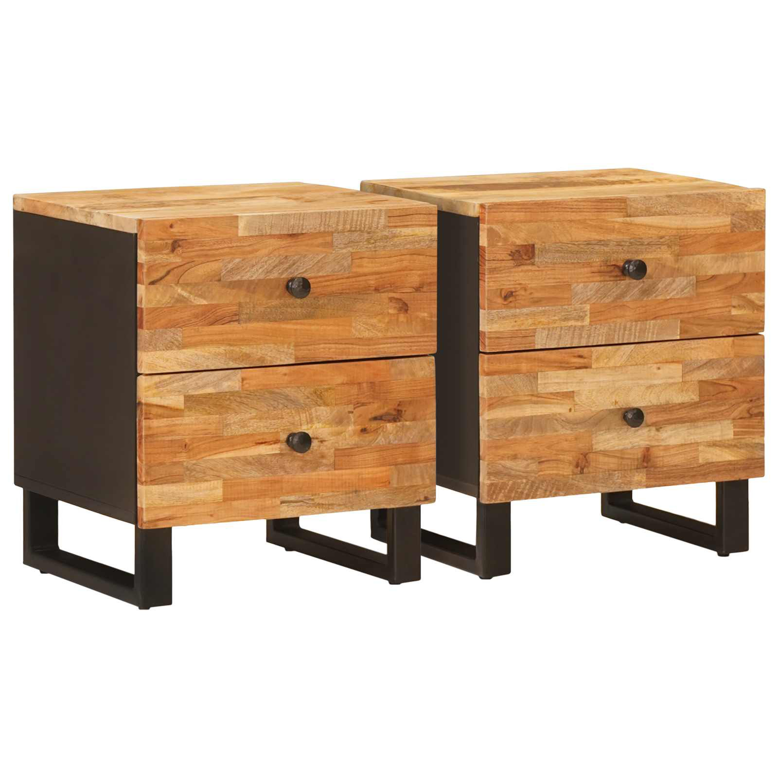 Trent Austin Design Bedside Cabinet 2 Pcs Brown 40 X 33.5 X 46 Cm Solid ...
