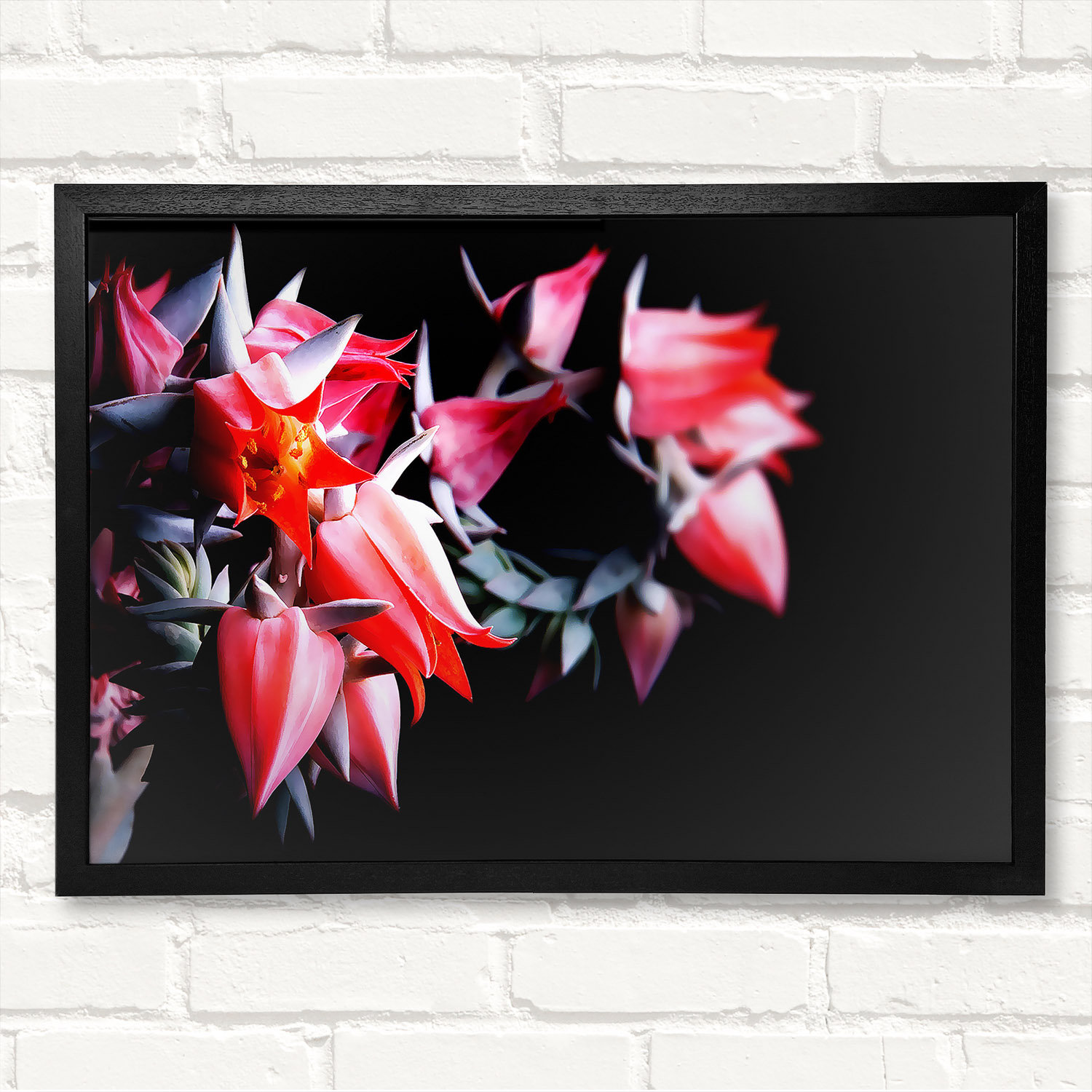 Latitude Run Red Spikes Framed Print | Wayfair.co.uk